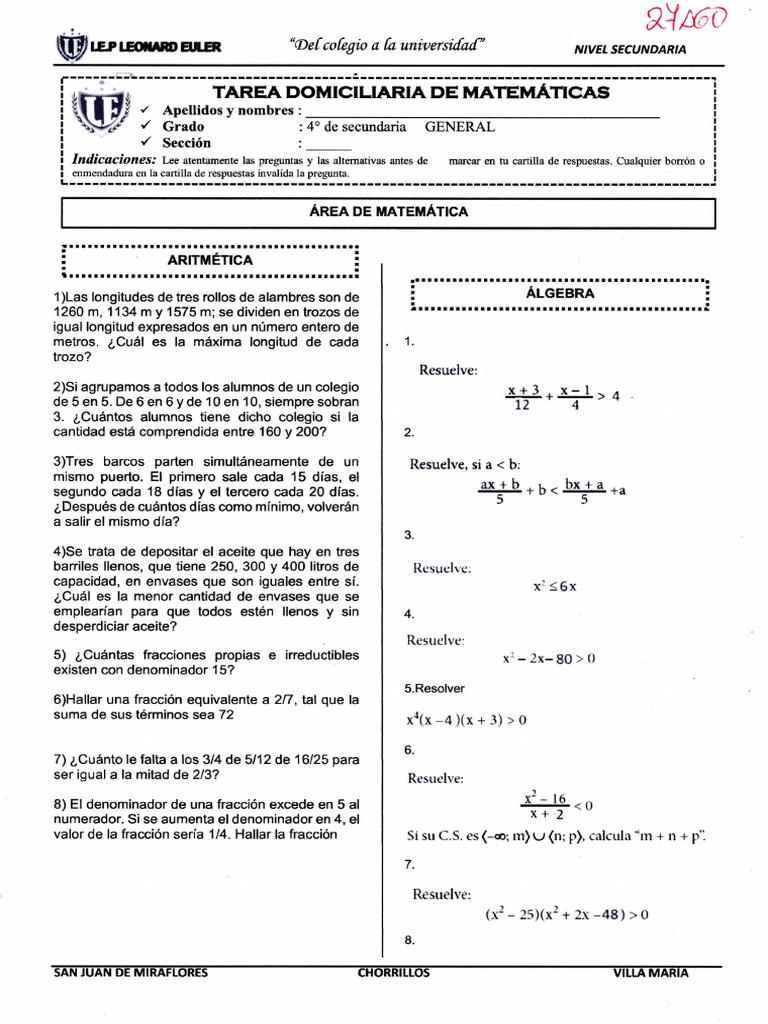 Area Matematica | PDF