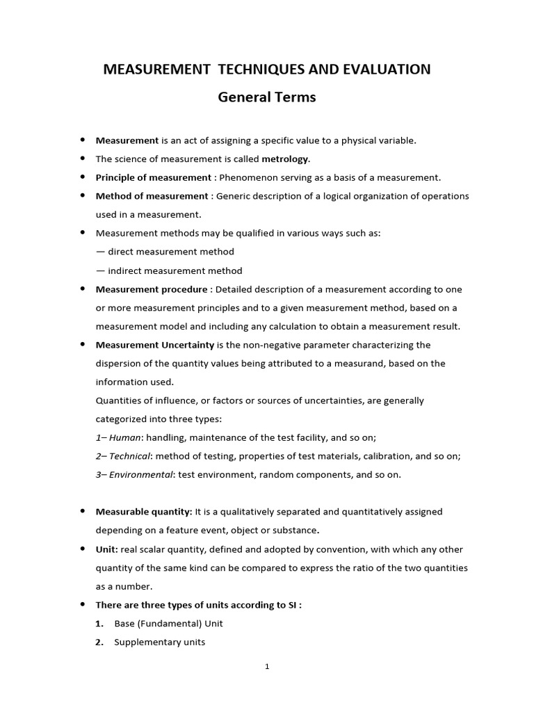 General Terms | PDF | Measurement | Accuracy And Precision