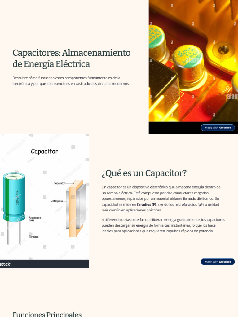 Capacitores: Funcionamiento y Aplicaciones | PDF | Condensador | Capacidad