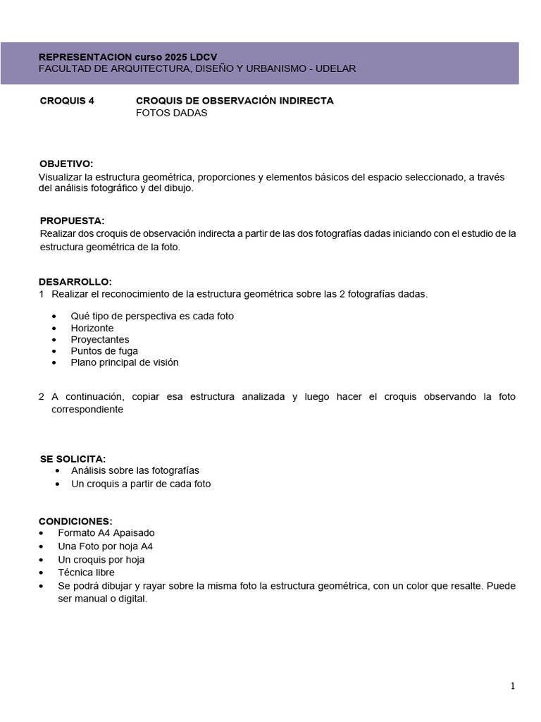 Croquis 4 Observacion Indirecta - Fotos | PDF