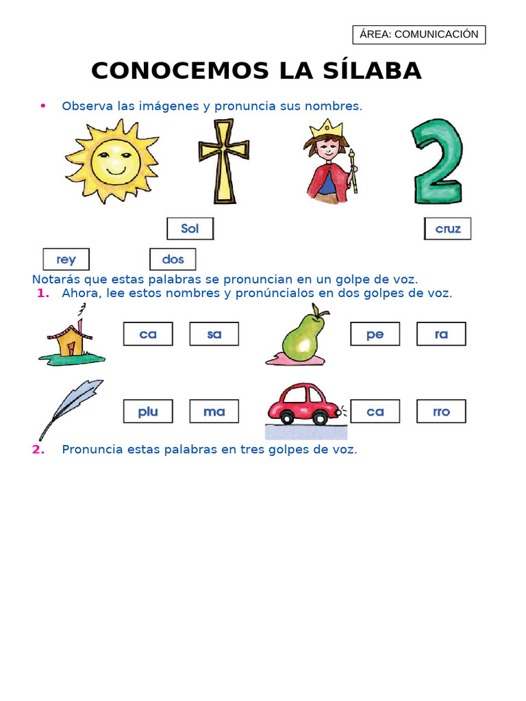 Actividades de Sílaba para Niños | PDF