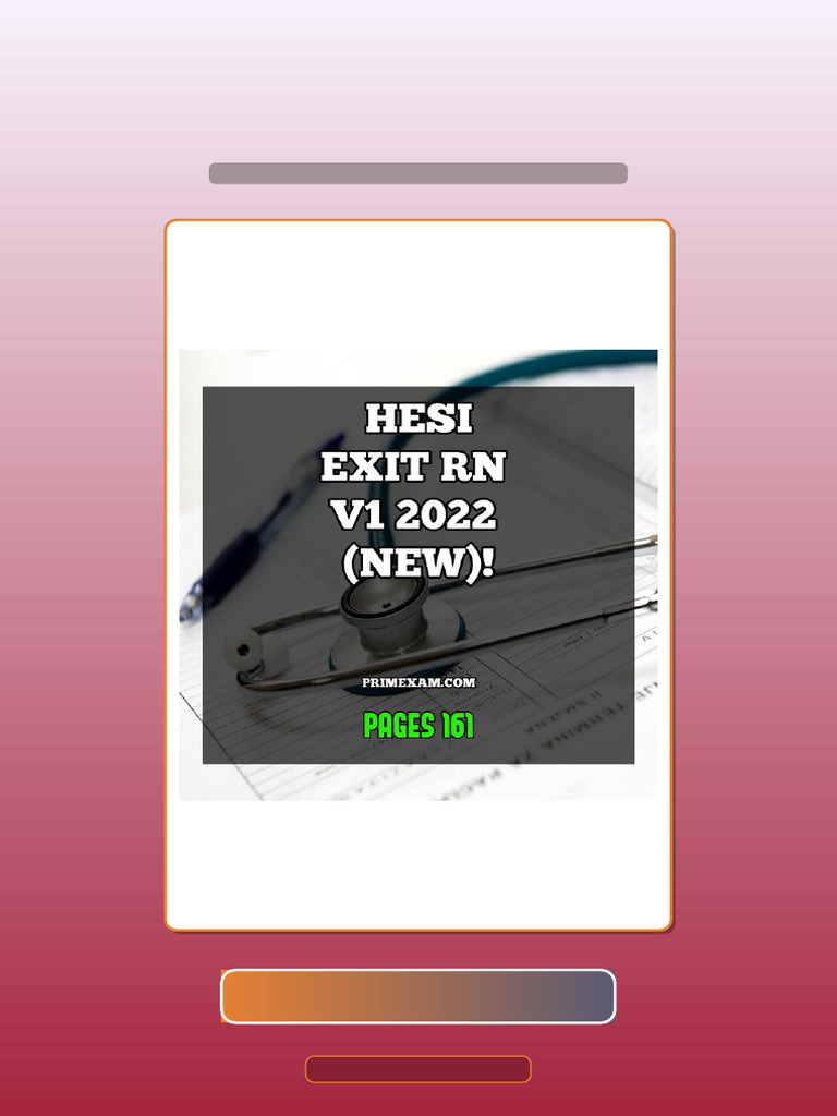 Ultimate Bundle HESI EXIT RN V1 2022 NEW QA eBook and TestBank Bundle ...