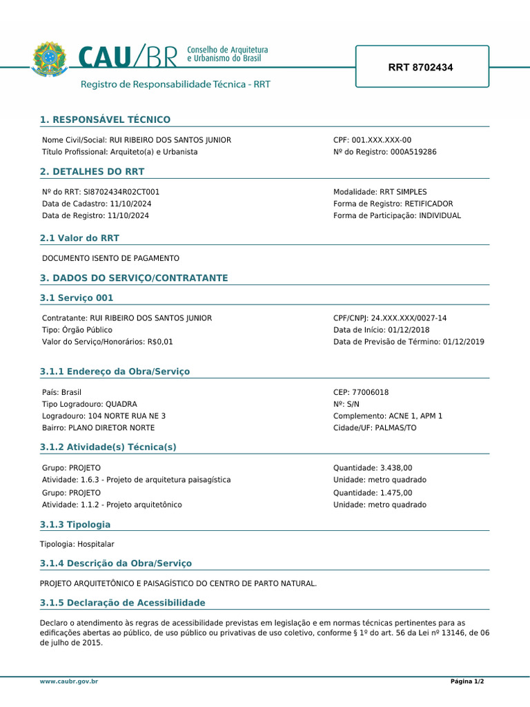 Rrt Cpn - Retificada 2024 | PDF | Acessibilidade
