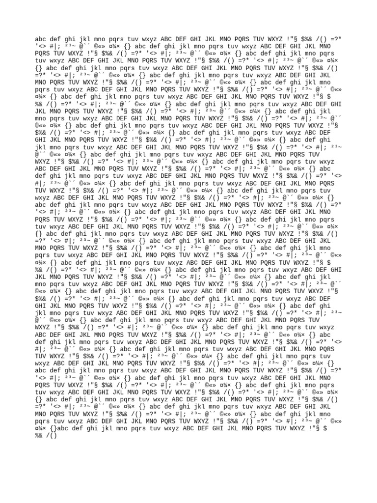 ²³~_@`´_©«»_¤¼×_{}_abc_def_ghi_jkl_mno_pqrs_tuv_wxyz_ABC_DEF_GHI_JKL_M