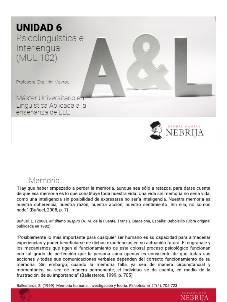 Semana - 1 - Memoria Operativa | PDF | Memoria | Aprendizaje