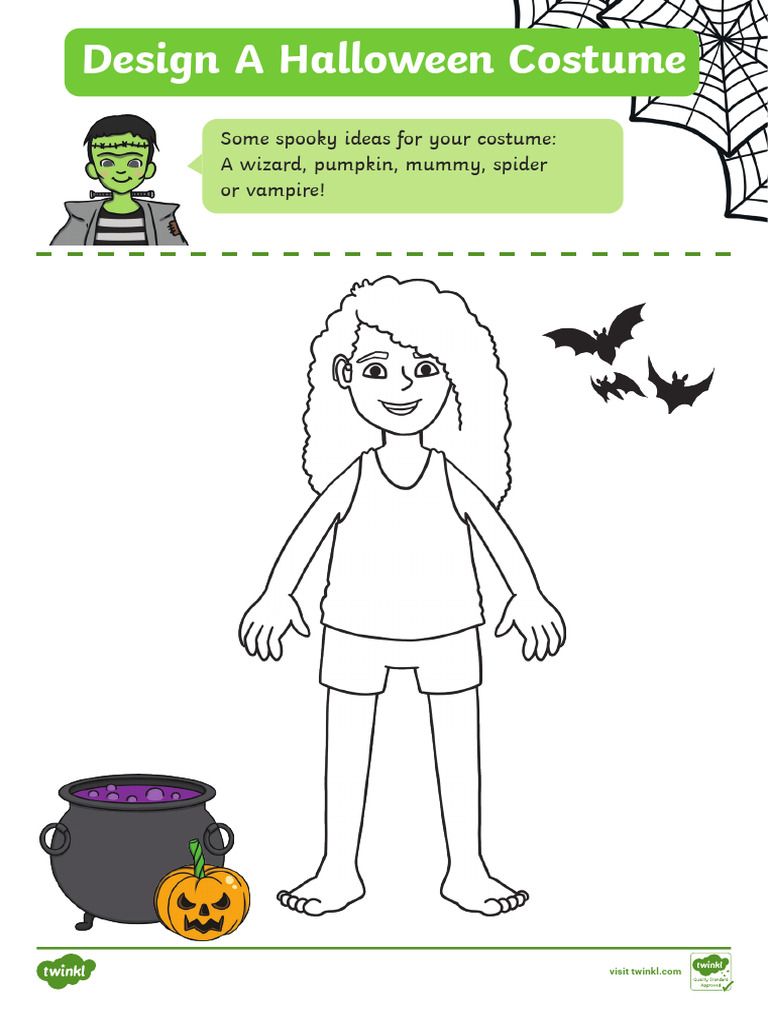Au T 036 Design A Halloween Costume Activity Sheets Ver 1 | PDF