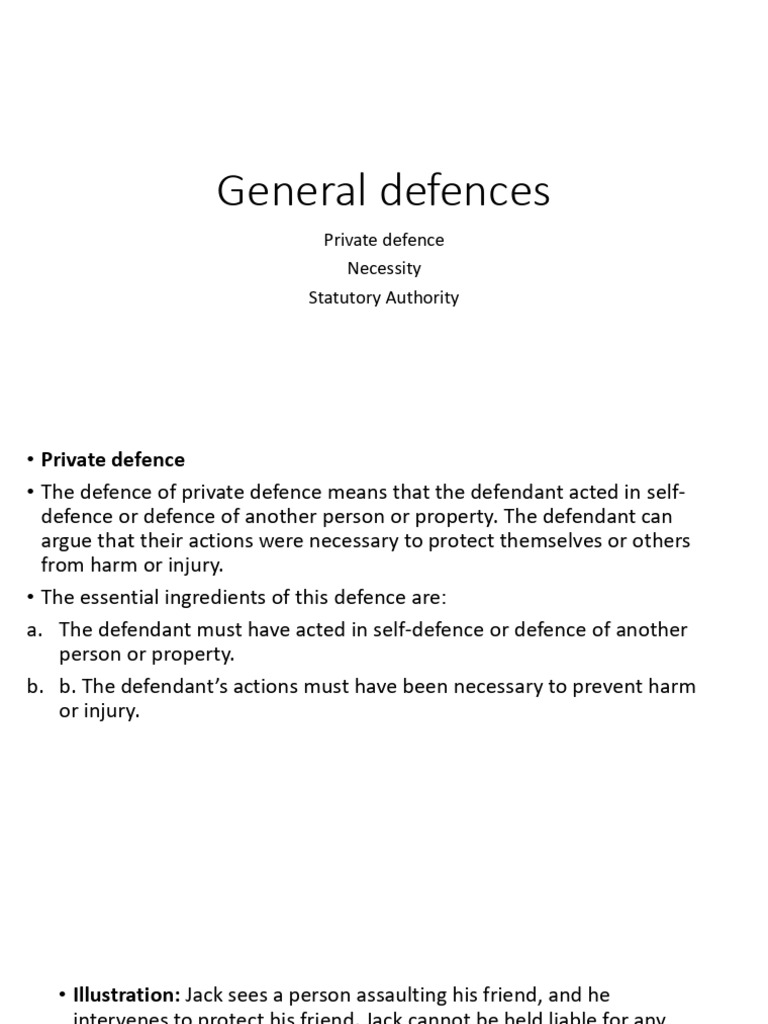Legal Defenses: Private Defense & Necessity | PDF | Trespass | Negligence