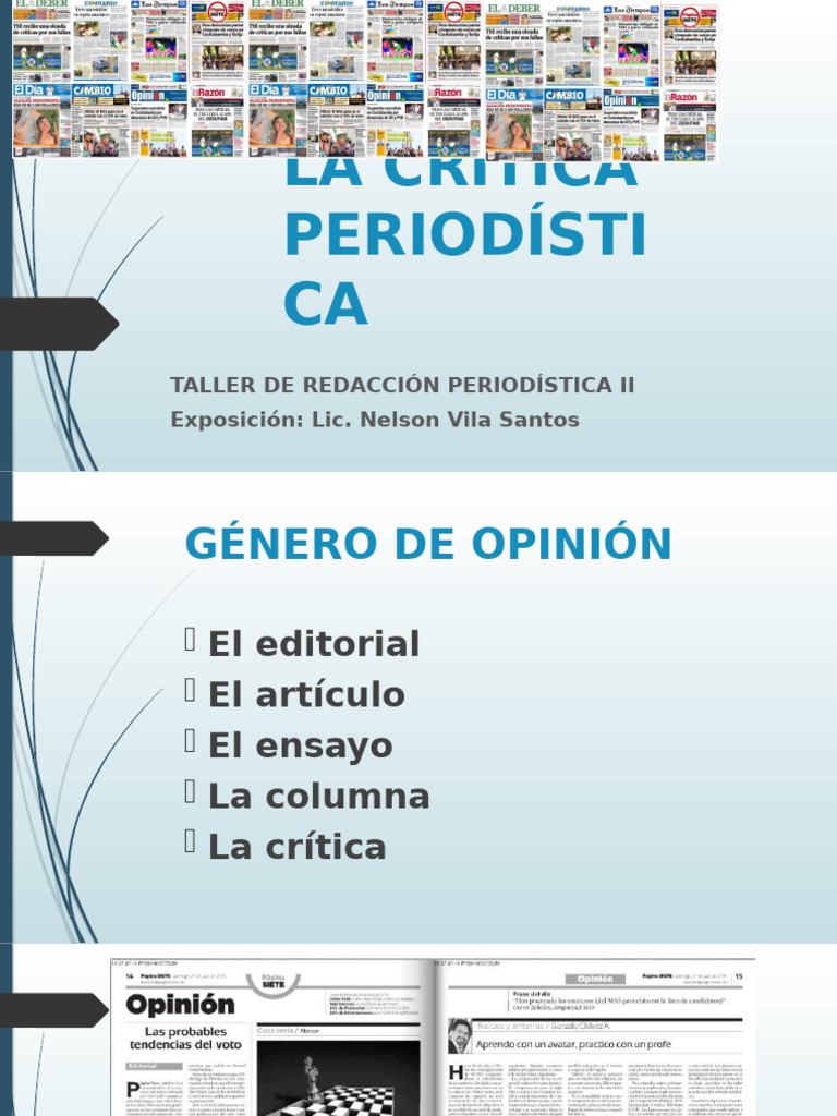 La Crítica Periodística Exposición | PDF