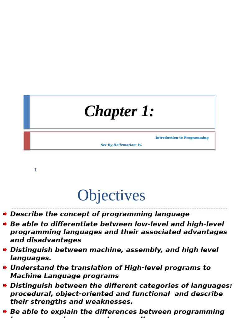 Chapter1 C++-Chapter 1- Introduction to Programming Dt-2025!10!17 22-18-40 | PDF | Assembly ...