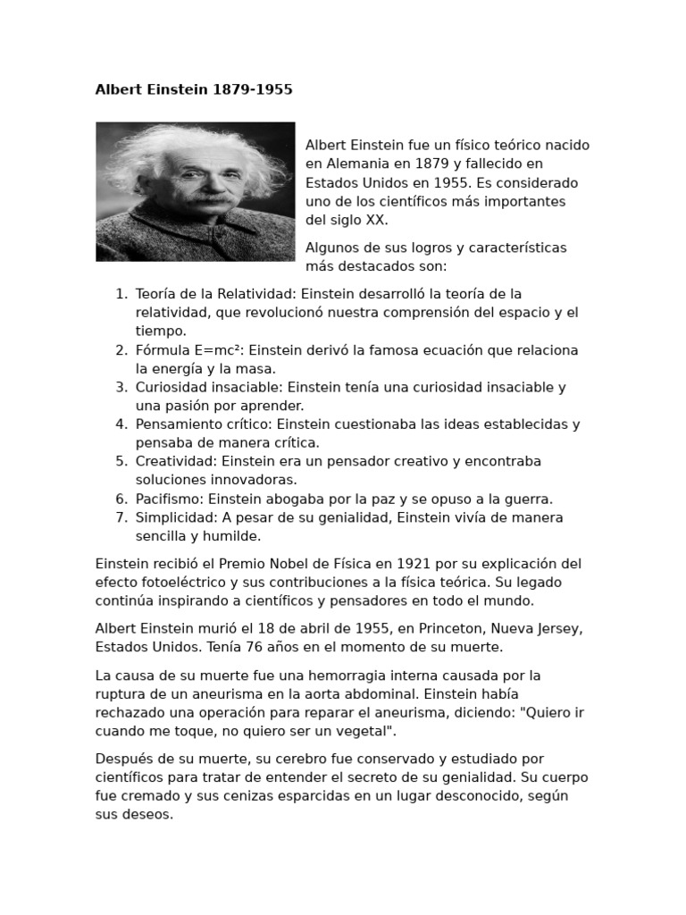 Personajees | PDF | Albert Einstein | Marie Curie