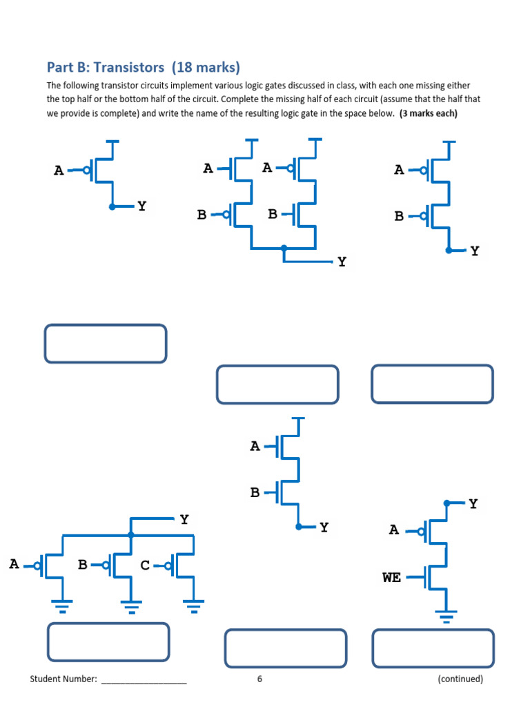 Complete Transistor Logic Gates Exercise | PDF