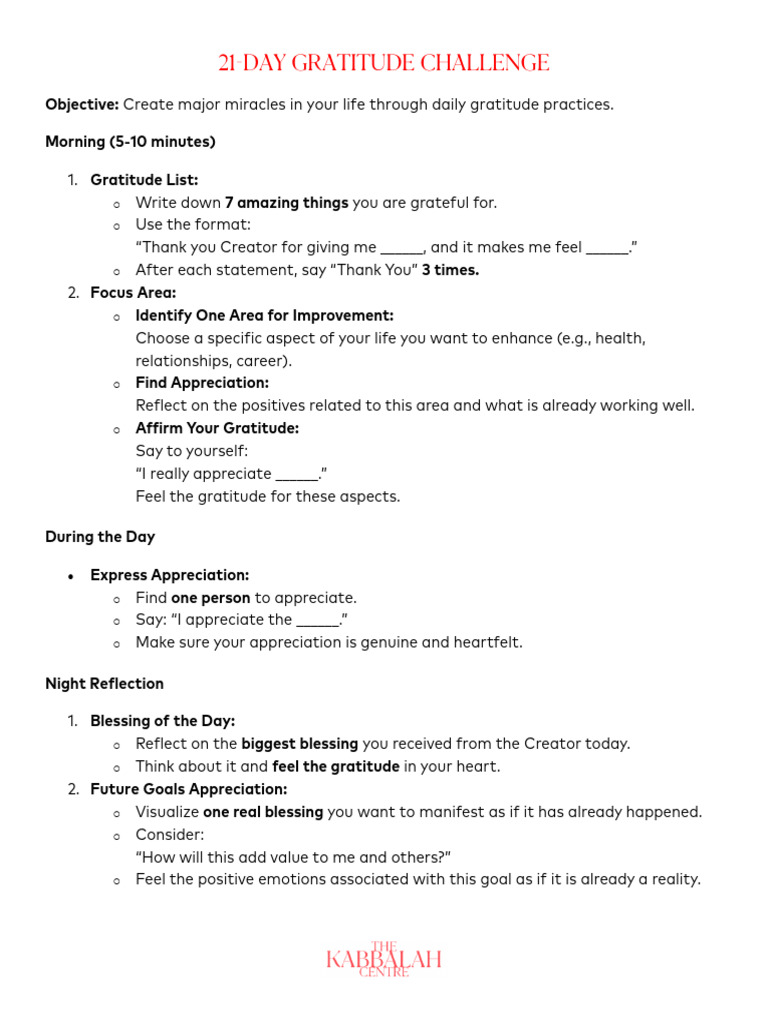 21 Day Gratitude Challenge 2 | PDF