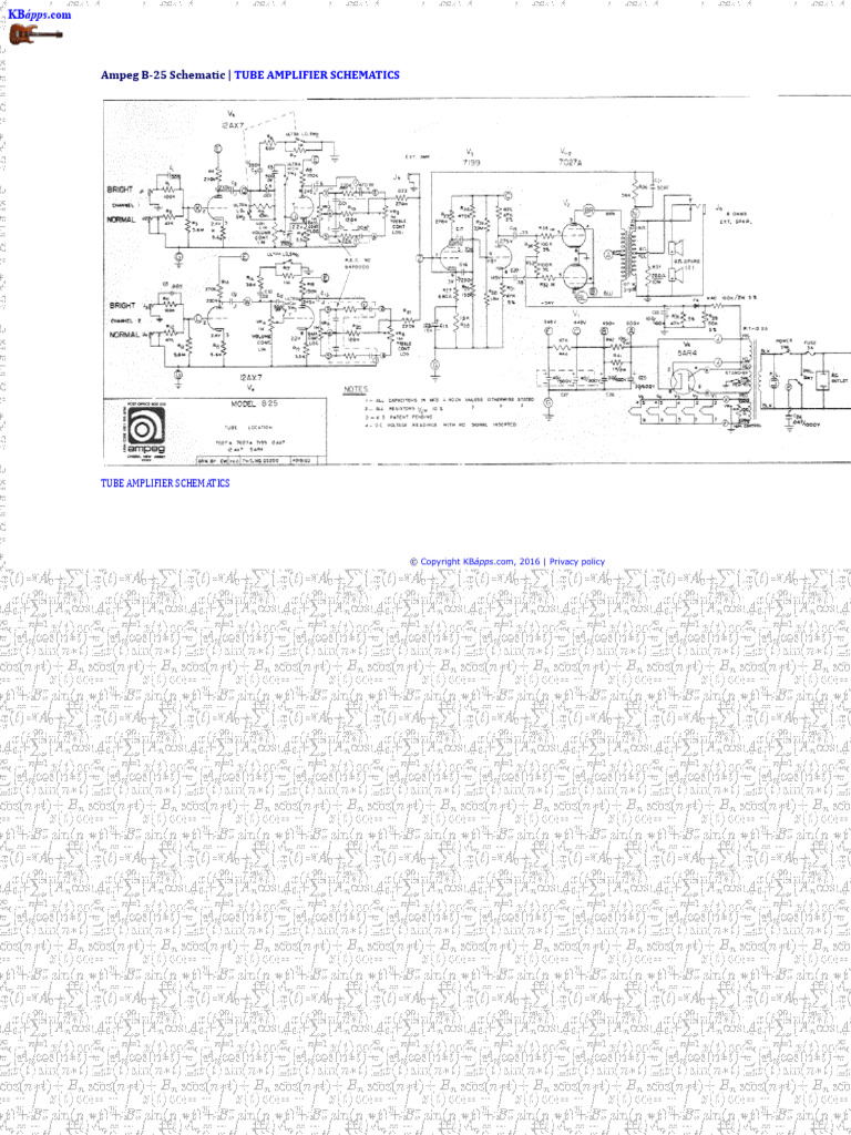 Ampeg B-25 Schematic - KBá | PDF