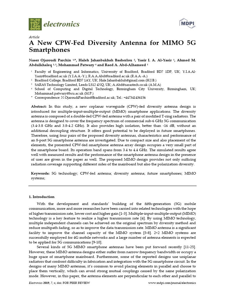 MIMO 5G | PDF | Antenna (Radio) | Mimo