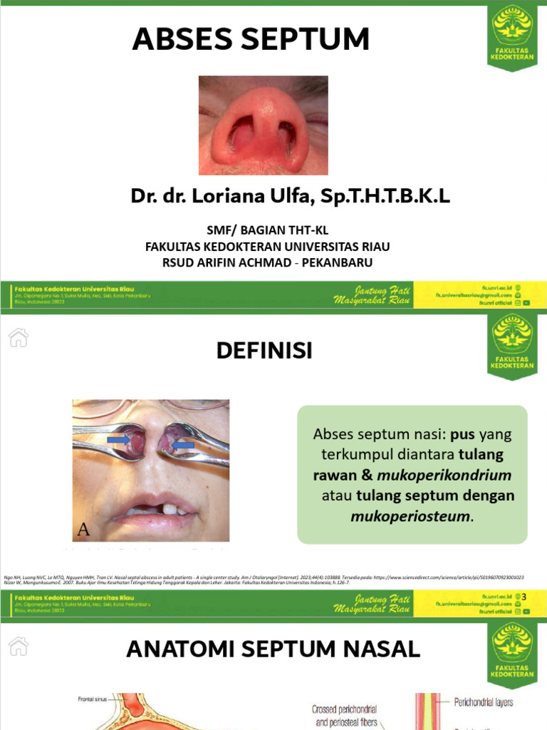 Abses Septum THT | PDF | Human Nose | Medical Specialties