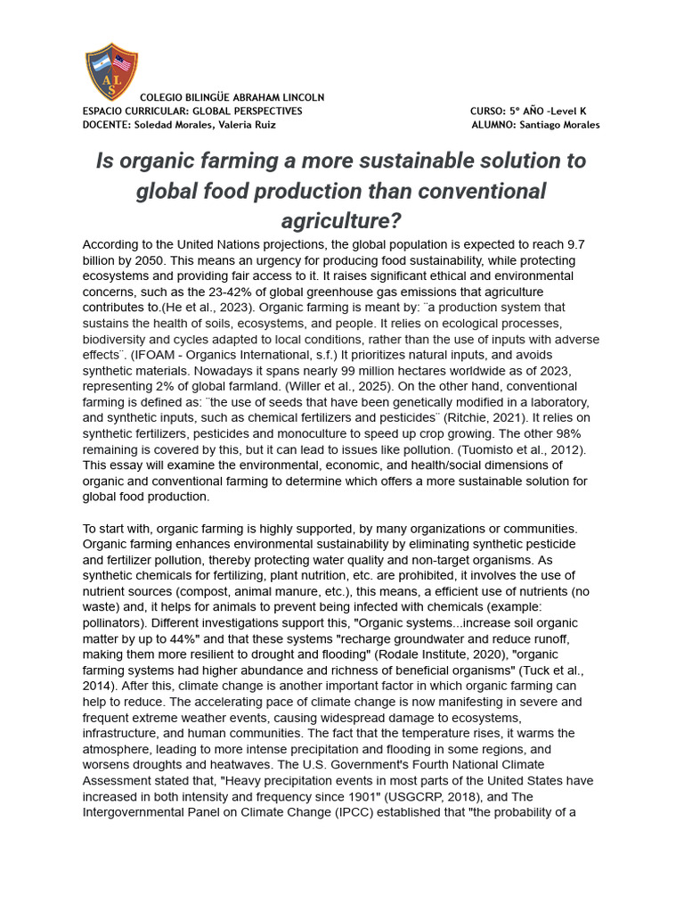 Organic Vs Conventional Farming | PDF | Agriculture | Organic Farming