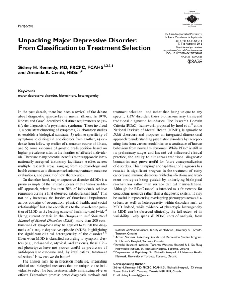 Understanding Major Depressive Disorder | PDF | Major Depressive ...