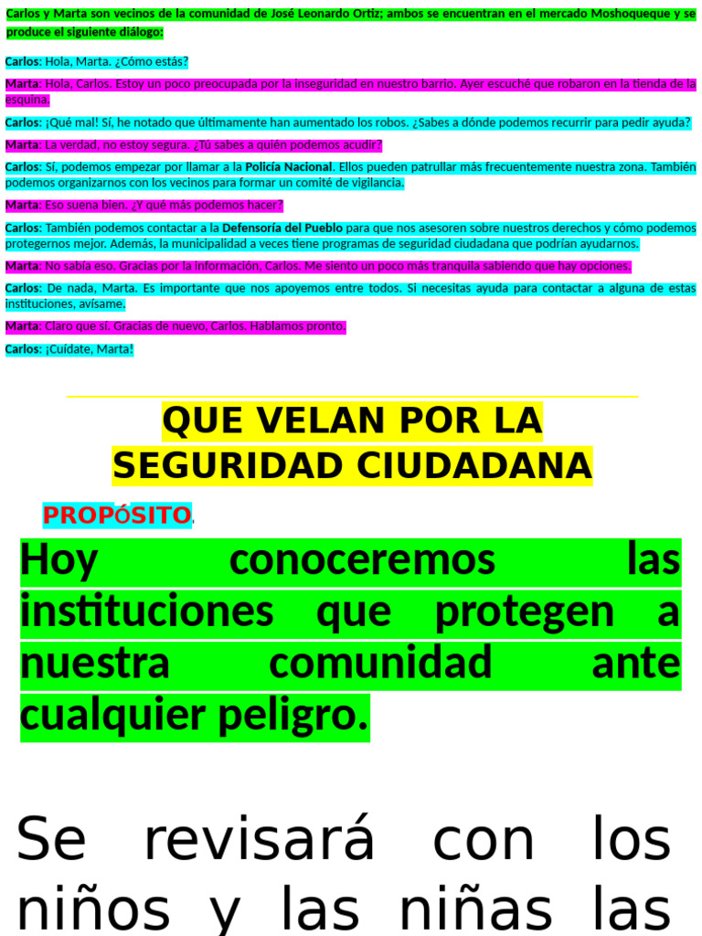 Diap Per Social Inst Que Velan Por El Cuidado de La Ciudadania | PDF ...