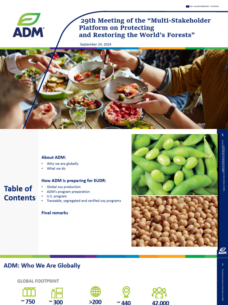3a - Presentation by ADM | PDF | Soybean | Food Industry