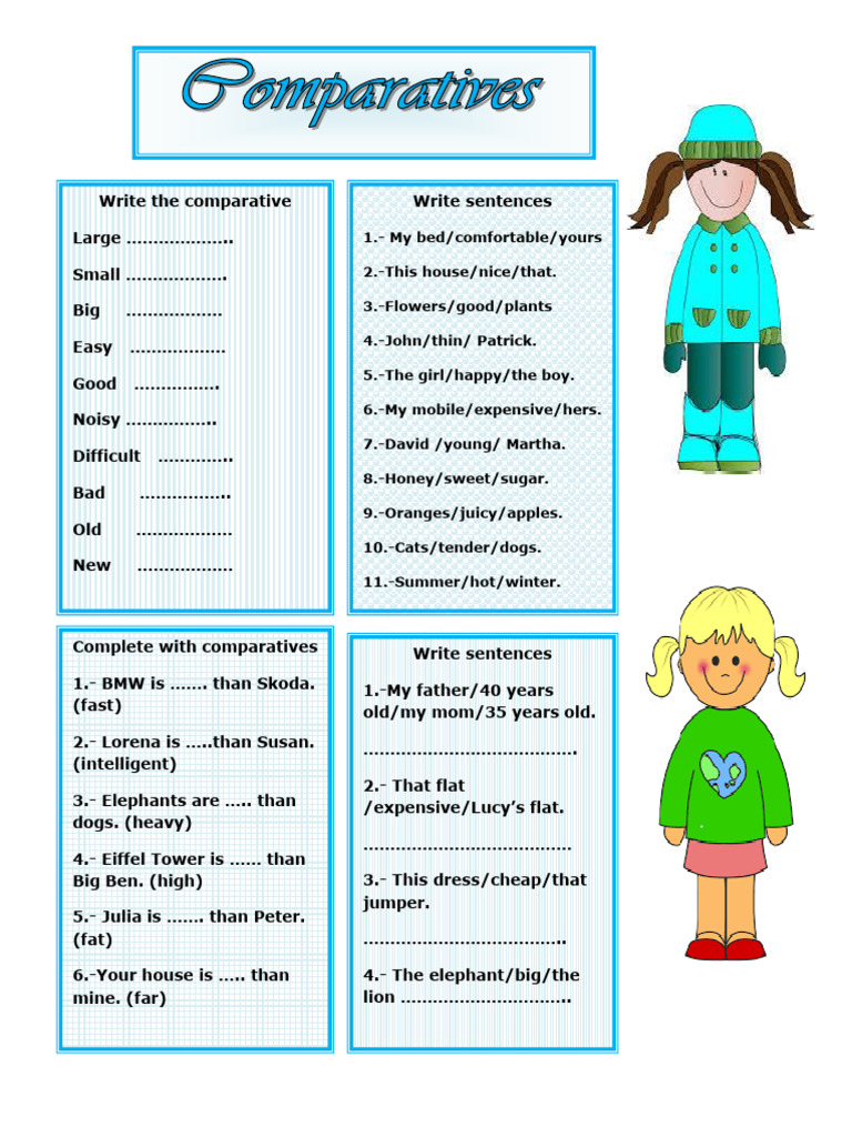 Comparative Adjectives 114183 | PDF
