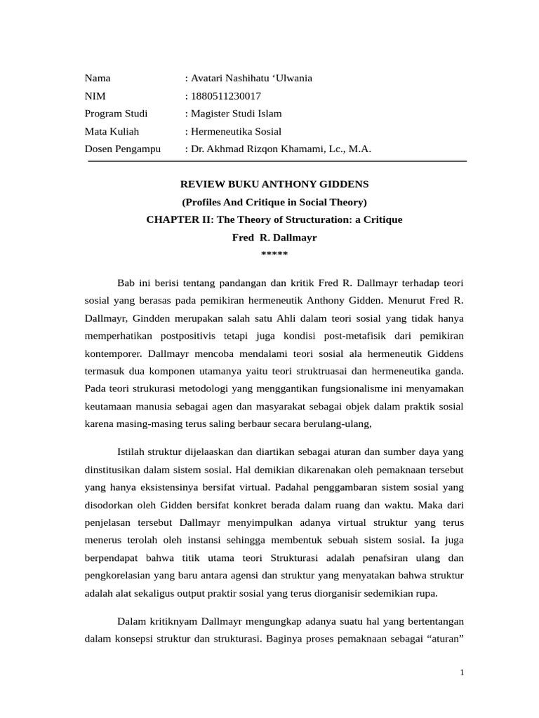 Chapter IV - The Theory of Structuration - Copy | PDF