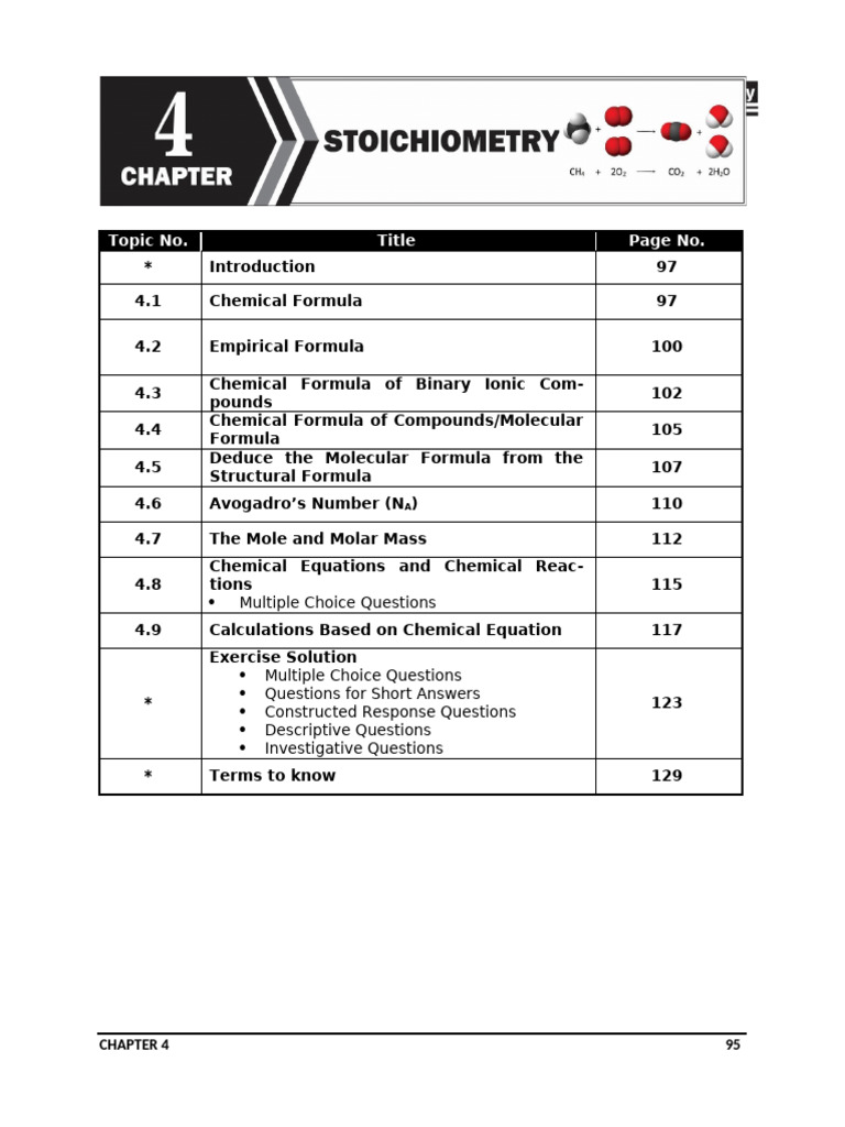 CH 4 Updated | PDF | Mole (Unit) | Stoichiometry
