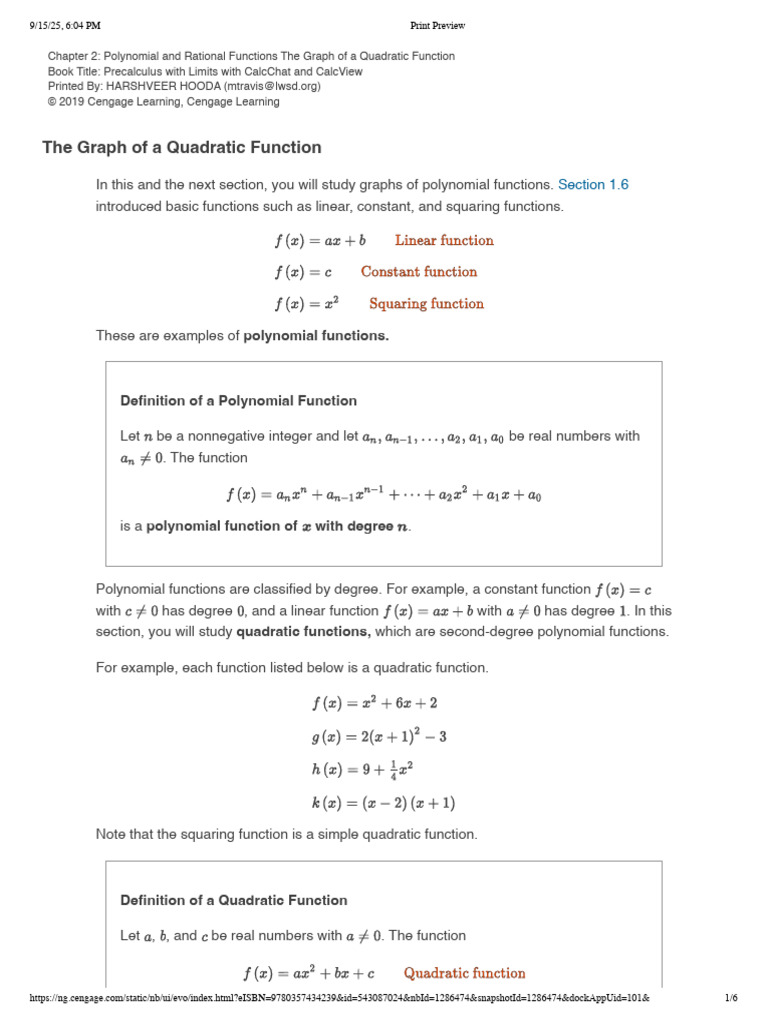 Understanding Quadratic Functions | PDF | Function (Mathematics) | Algebra