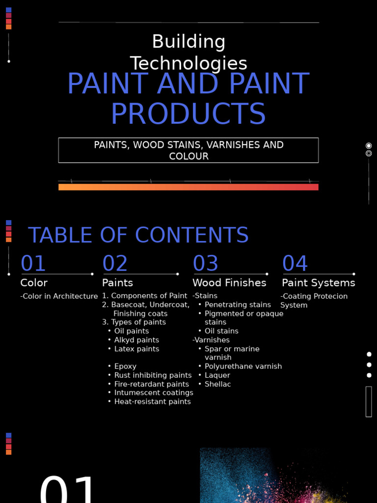 Paint and Paint Products.pptx | PDF | Varnish | Paint