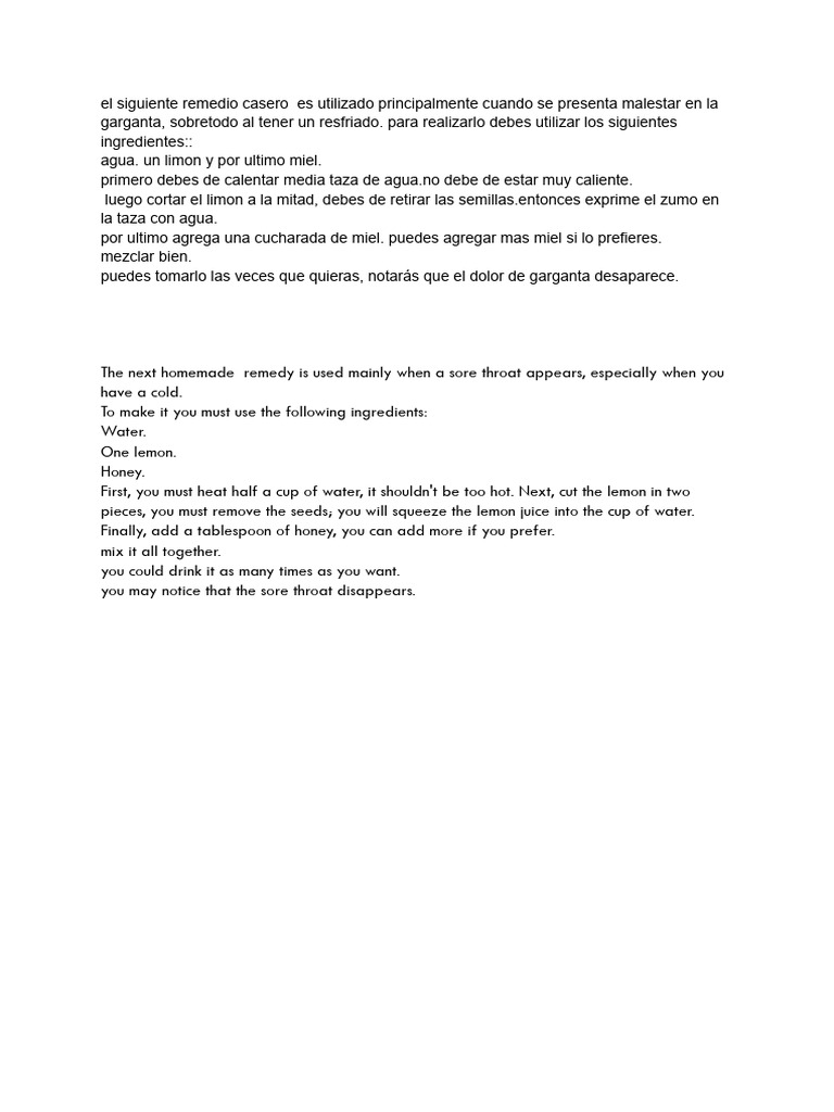 Remedio Casero | PDF