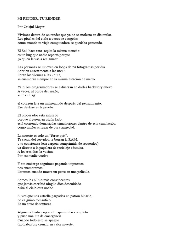 Mi Render, Tu Render | PDF