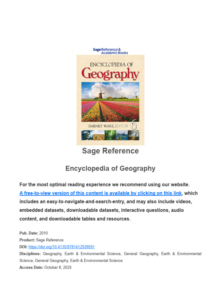 Geographical Determinism... Encyclopedia | PDF | Determinism | Geography