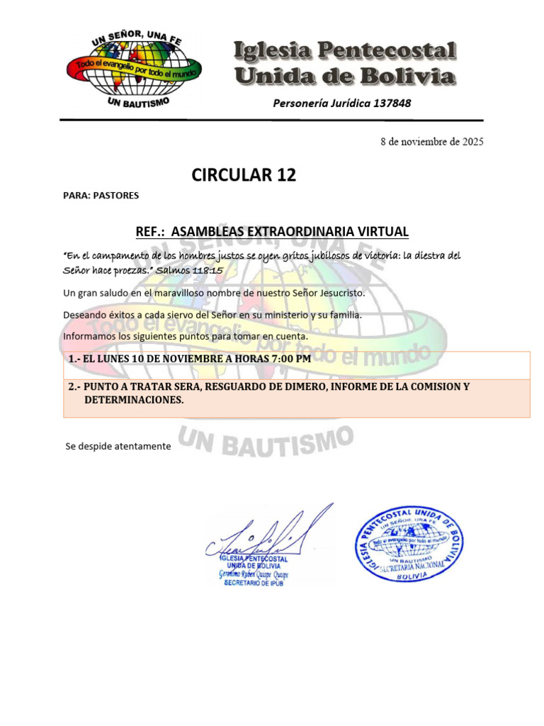 Circular 12 | PDF