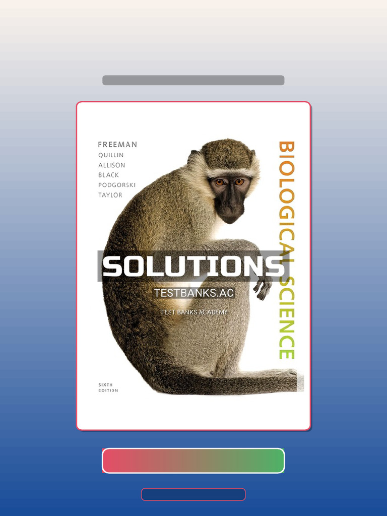 Solutions Manual for Biological Science 6th Edition by Freeman Exam ...