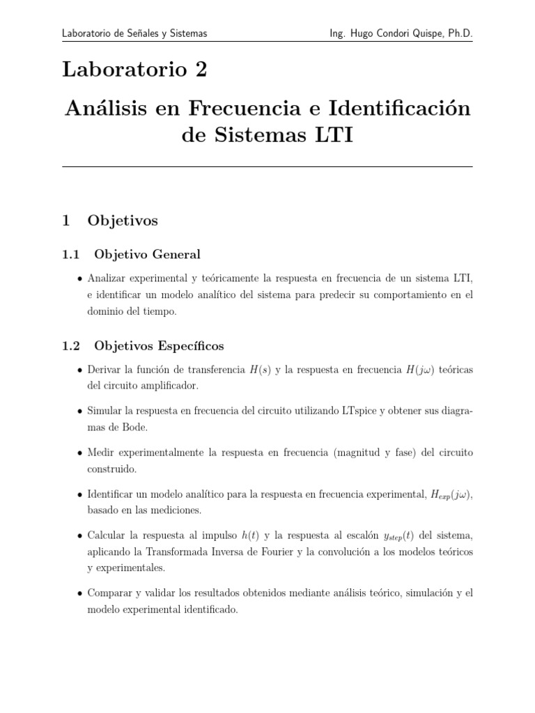 Lab_2_SS_Resp_imp | PDF | Transformada de Fourier | Electrónica
