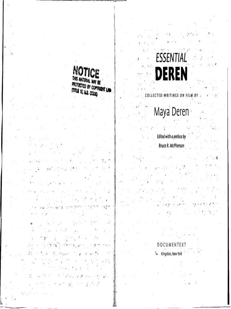 Deren Cinema as an Art Form | PDF