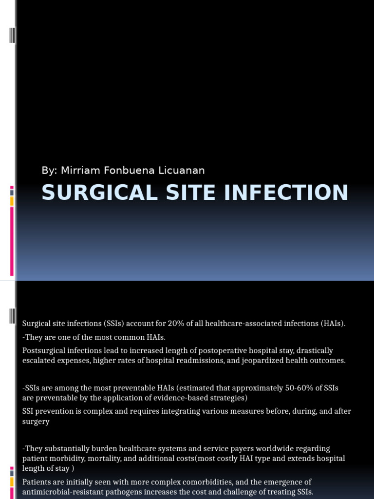 Understanding Surgical Site Infections | PDF | Surgery | Staphylococcus ...