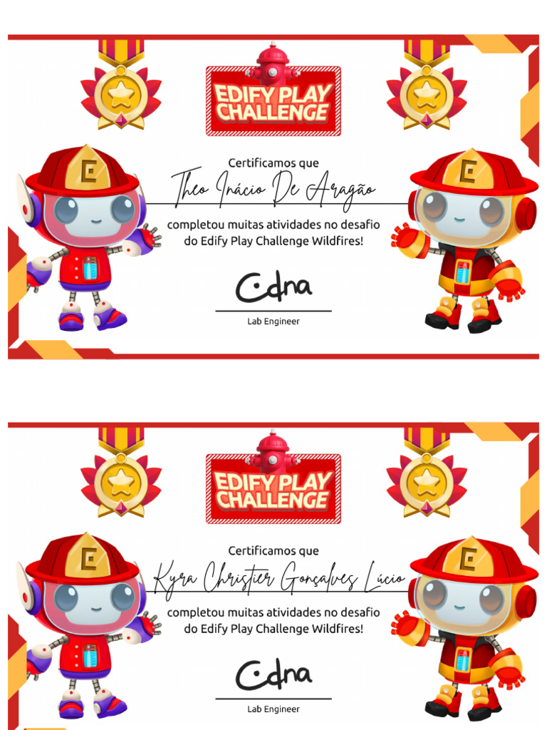 Certificados Challenge Wildfires | PDF