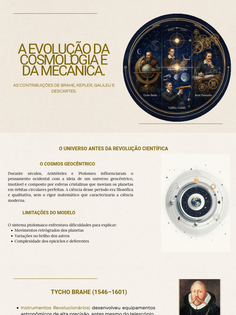 As Contibuições de Brahe, Kepler, Galileu e Descartes | PDF | Johannes ...