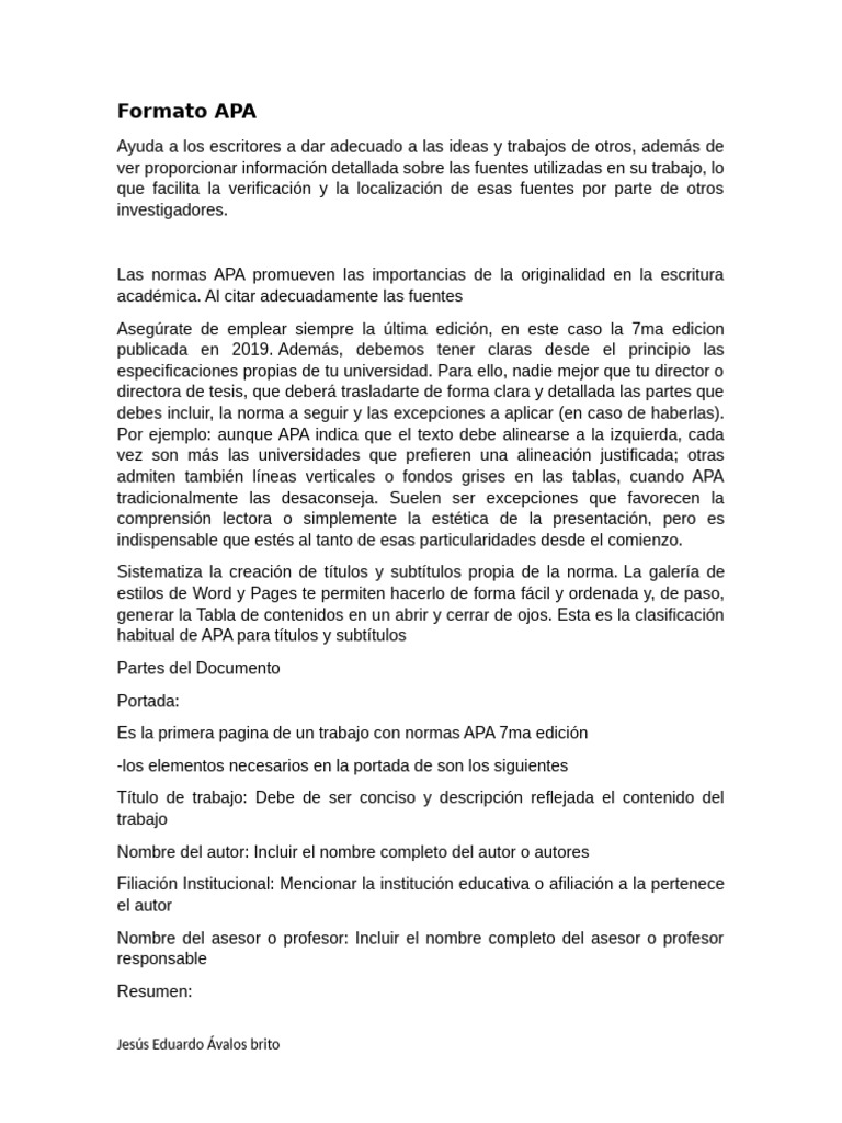 Guía de Formato APA 7ma Edición | PDF | Estilo apa