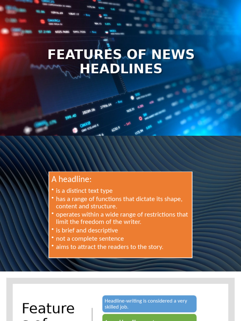 3 - Features of News Headlines - Part 1 | PDF | Linguistics | Semantics