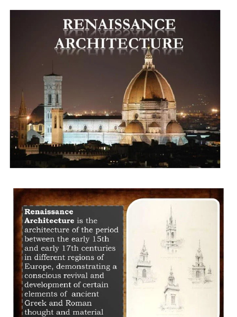Renaissance Architecture Lecture | PDF