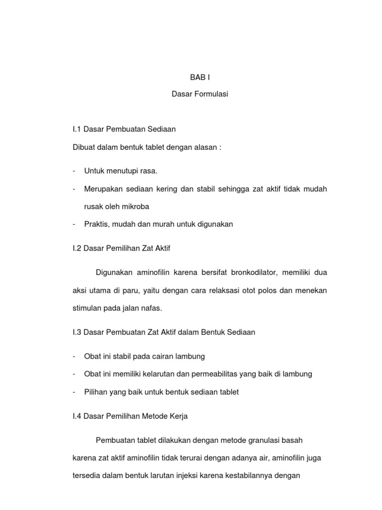 BAB I Aminofilin | PDF