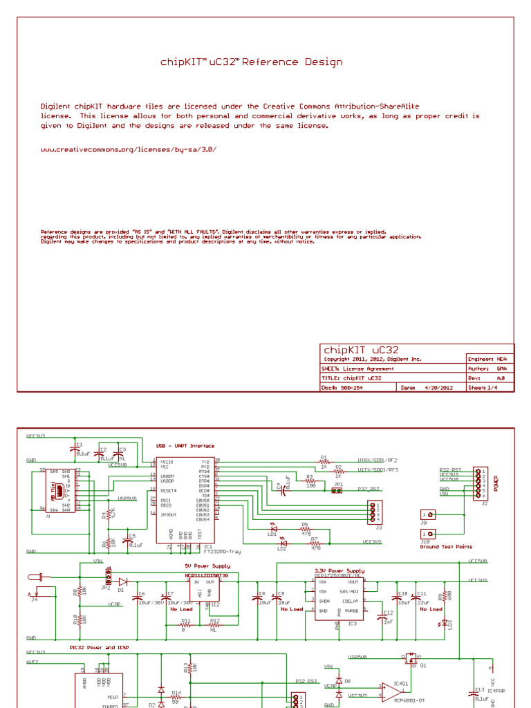 ChipKIT UC32 Bysa a Sch | PDF