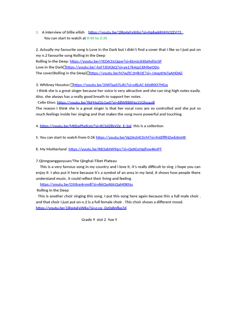 The Choir Assignment-Yue Y | PDF