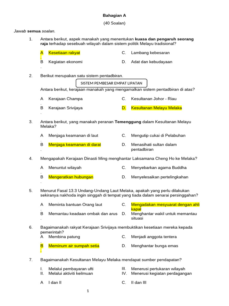 Soalan k1 t4 PPT 2023 | PDF