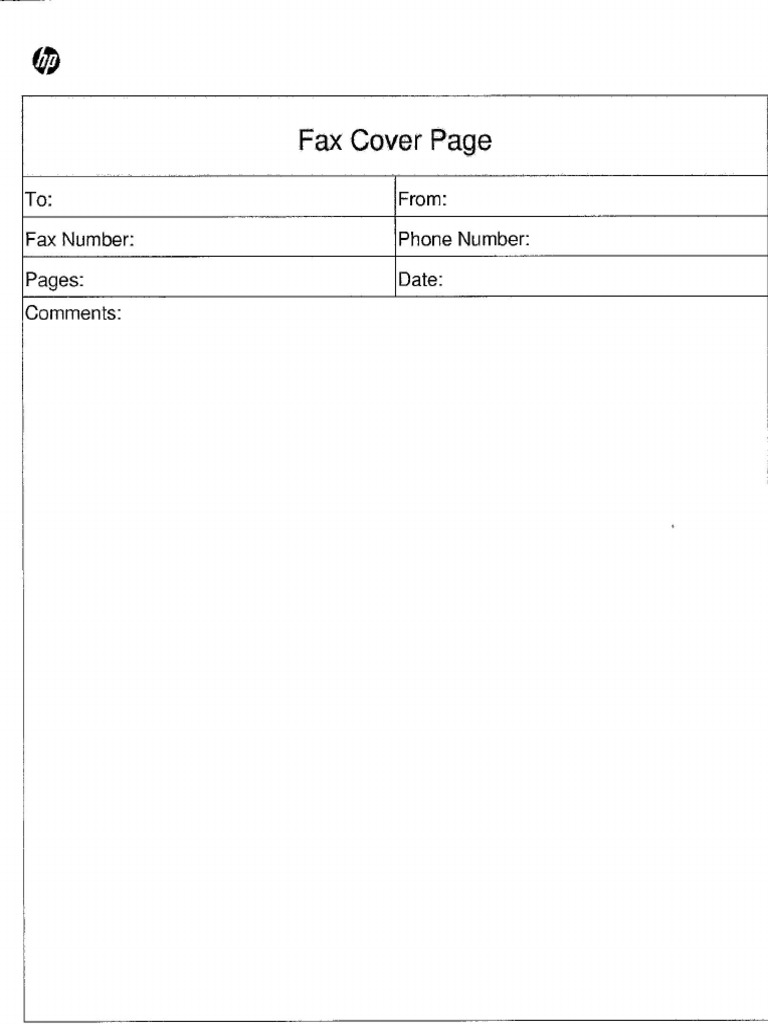 Blank Fax Scan Page | PDF