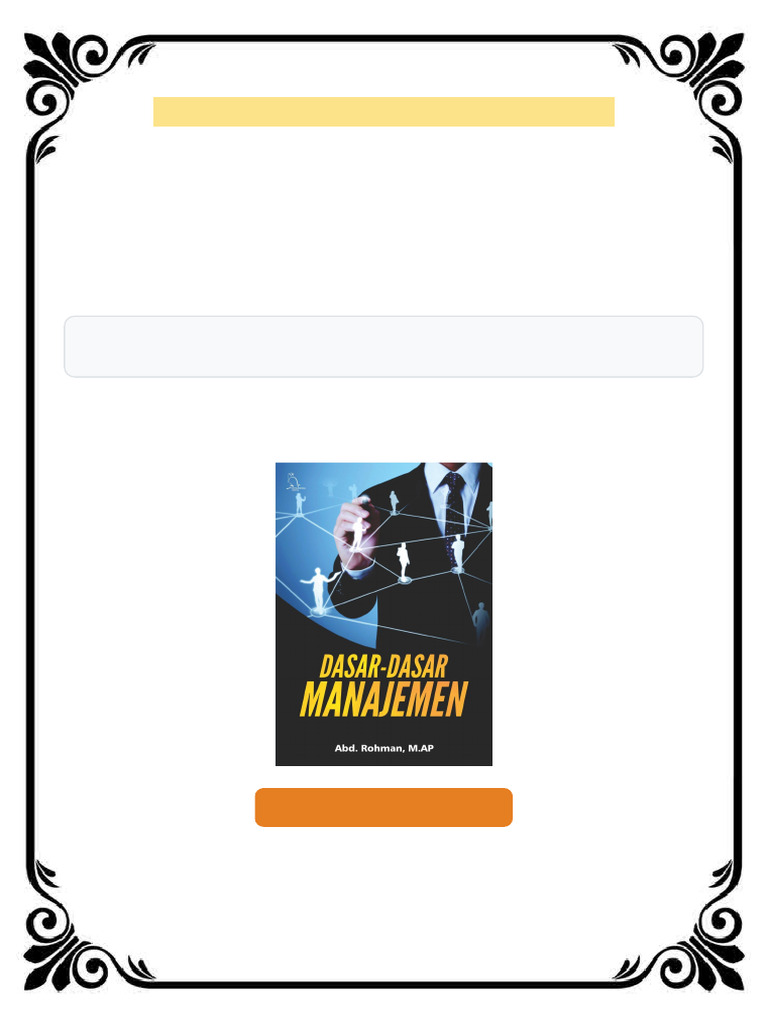 Dasar Dasar Manajemen Abd. Rohman Instant Access File | PDF