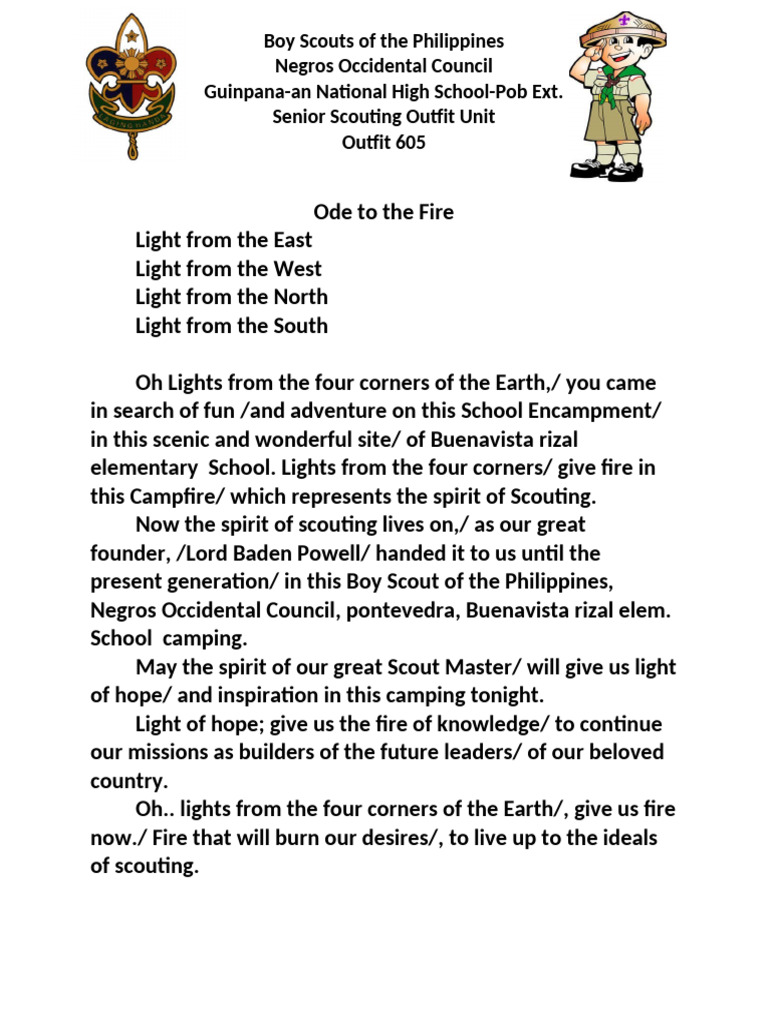Campfire Program for Boy Scouts Event | PDF | Scouting