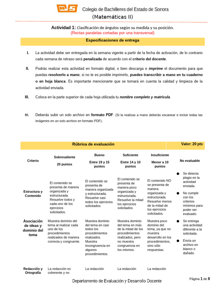 P1-MAT2-Actividad1-Clasificiación de ángulos según su medida y posición | PDF | Ángulo | Euclides