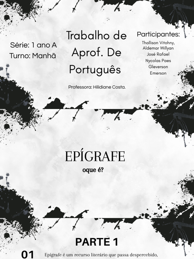 Importância da Epígrafe na Literatura | PDF | Autor | Amor